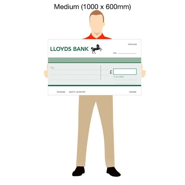 Oversized Promotional Bank Cheques | Bracknell Print Room Limited