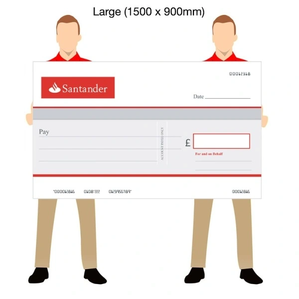 Oversized Promotional Bank Cheques | Bracknell Print Room Limited